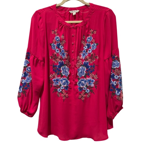 The Pioneer Woman | Tops | Pioneer Woman Blouse Size S Brilliant Red ...